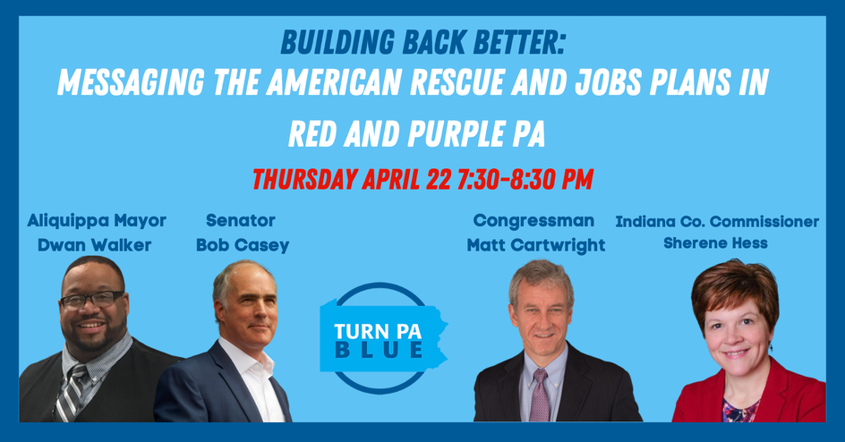 TONIGHT: Winning Messaging with Sen. Casey, Rep. Cartwright