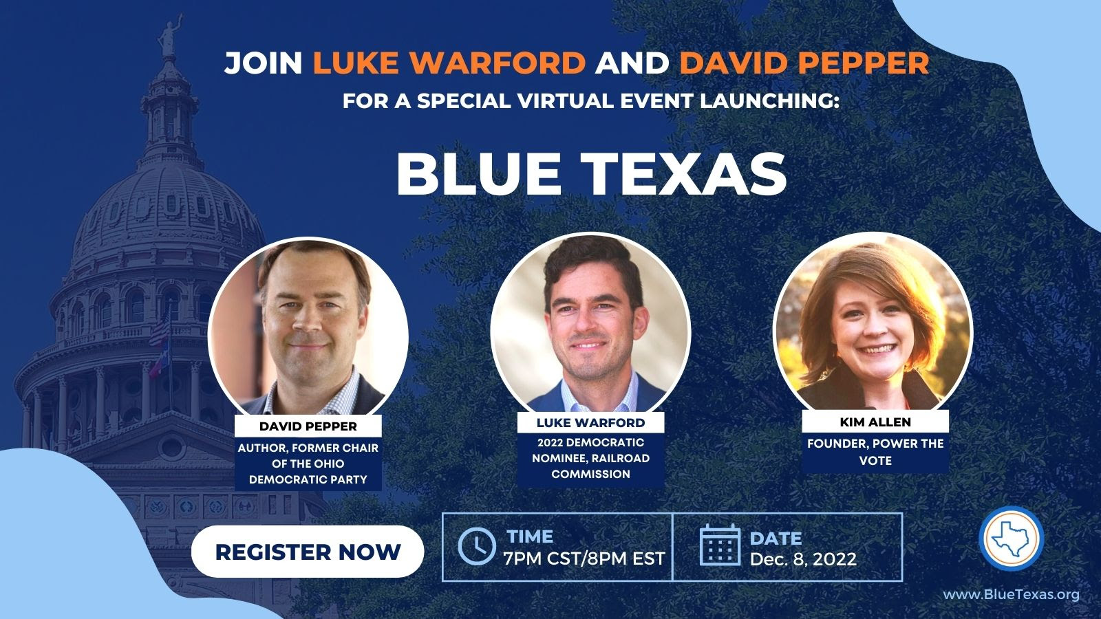 Tomorrow David Pepper & Luke Warford talk TEXAS!