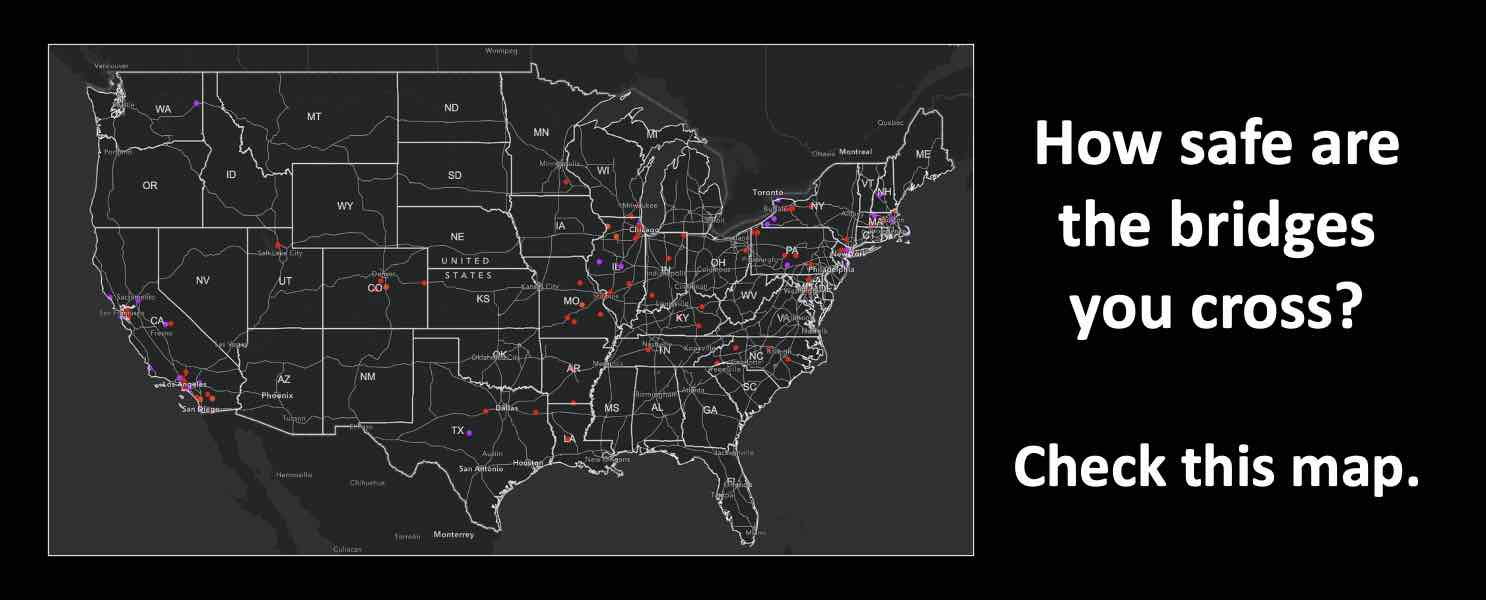 How safe are the bridges you cross? Check this map.