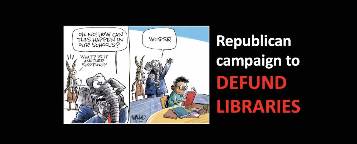 Republicans DEFUND PUBLIC LIBRARIES in their culture war. Check this ...