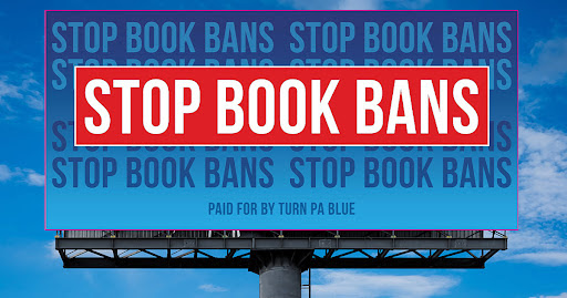 Billboard: Stop Book Bans and stand up for the freedom to read.