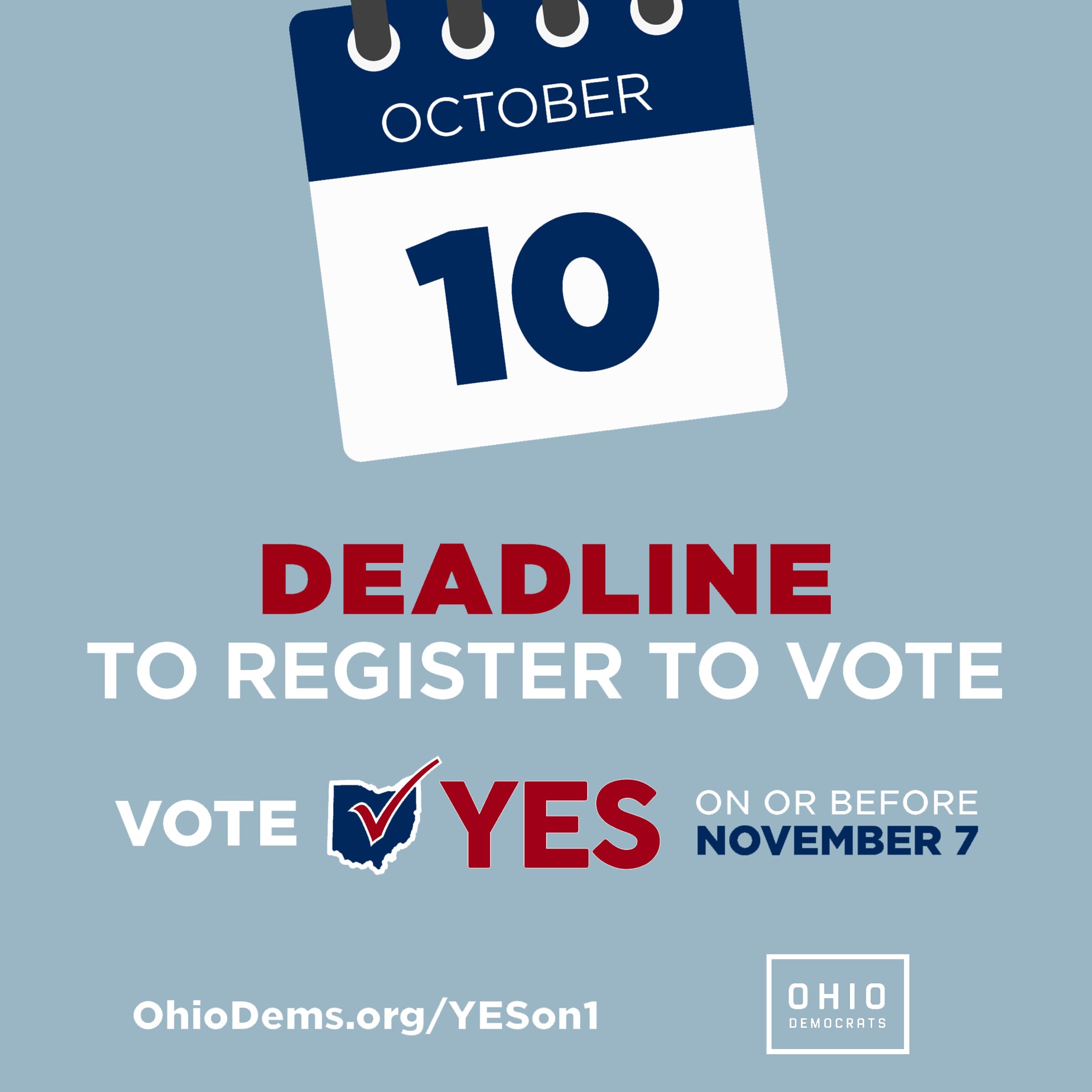 Don’t miss the voting registration deadline TODAY