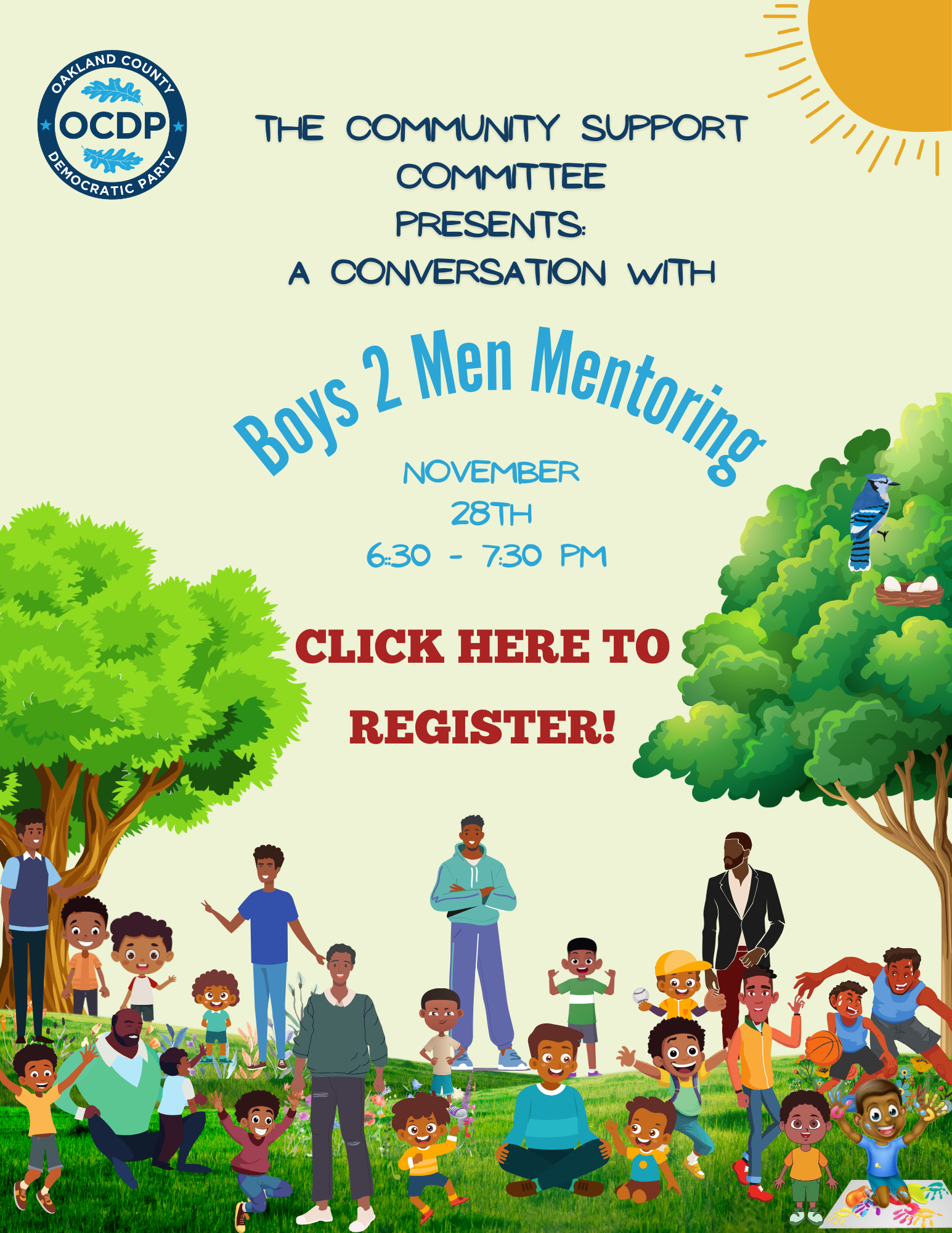 JOIN THE OCDP COMMUNITY SUPPORT COMMITTEE FOR A CONVERSATION WITH BOYS ...
