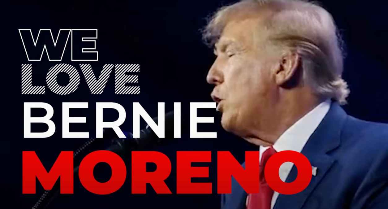 Donald Trump and Bernie Moreno